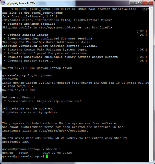 Setting up Serial Console on VirtualBox | 0x2B|~0x2B